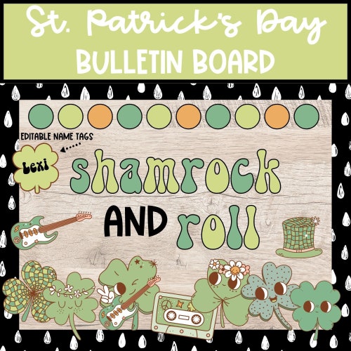 Printable St. Patrick's Day Bulletin Board Set for - Etsy