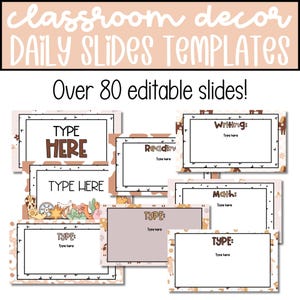 EDITABLE Western Cowgirl Daily Slides Templates for Google Slides and ...