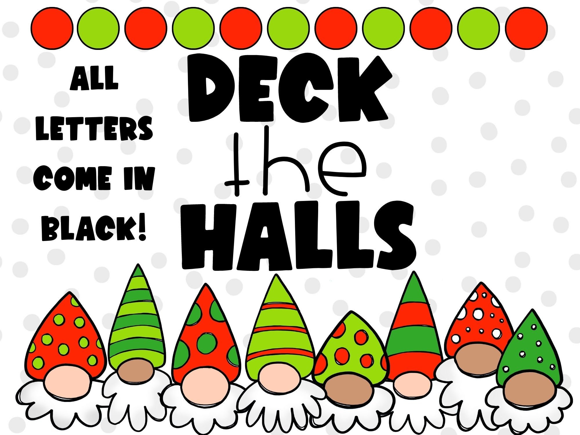 Deck the Halls Christmas Bulletin Board for Classroom and - Etsy