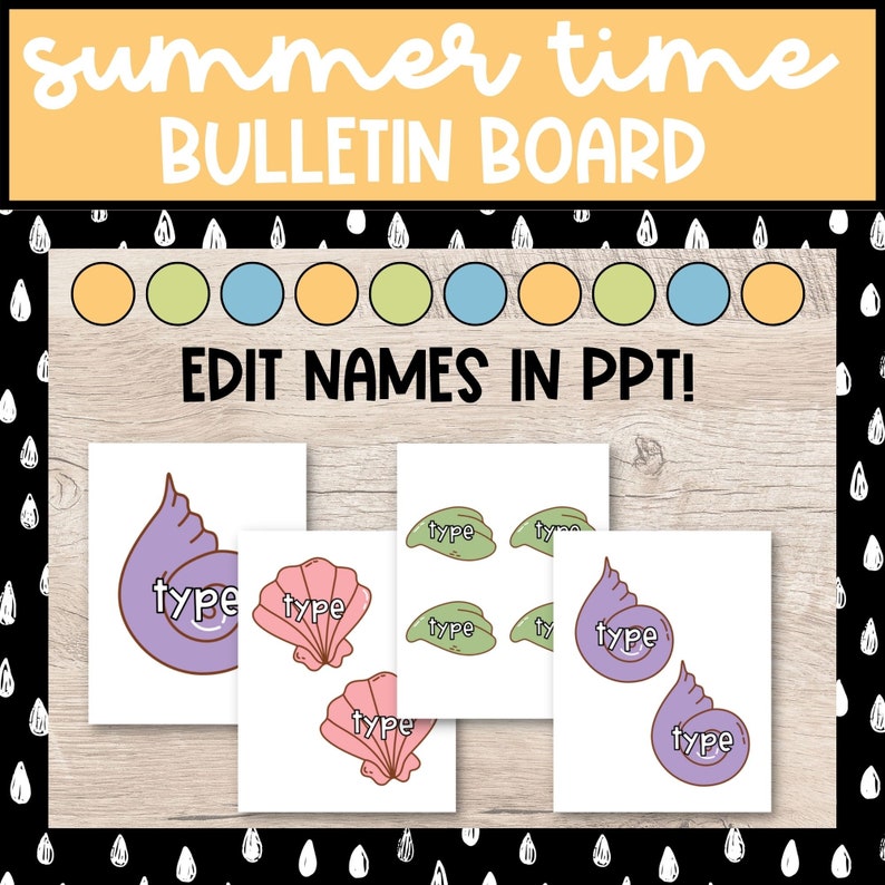 Retro Happy Summer Bulletin Board Kit May and June Door Decor - Etsy