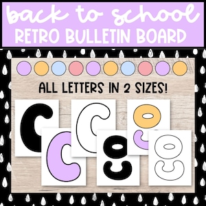 Back to School Reading Bulletin Board, Retro Library Bulletin Board for ...