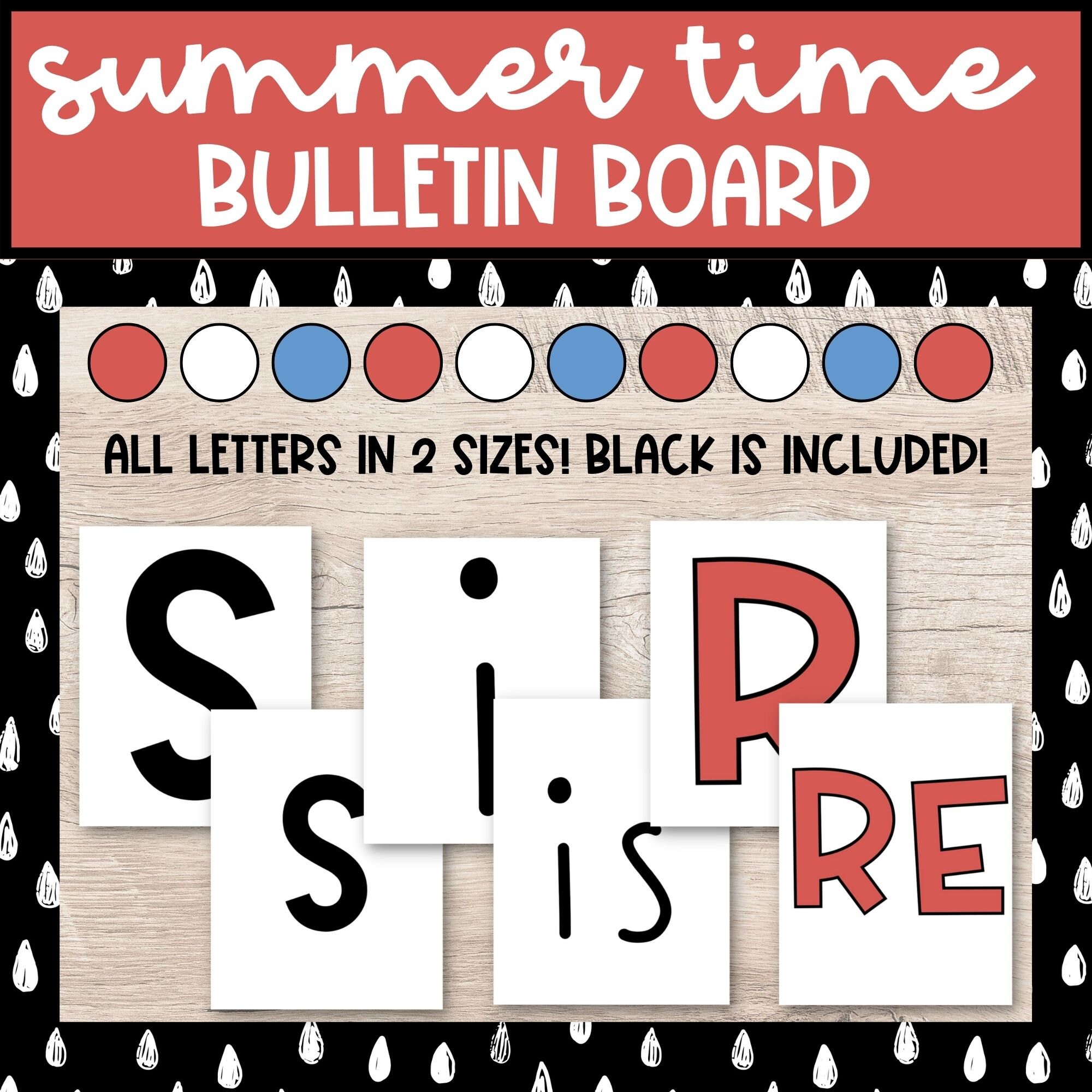 Retro Summer 4th of July Bulletin Board Kit June and July - Etsy