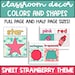Color and Shape Posters for Classroom, DIY Classroom Decor, Strawberry ...