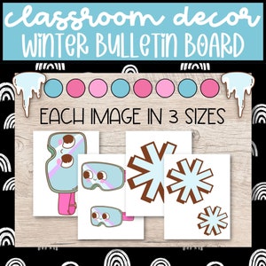 Retro Winter Bulletin Board for January Door Decor, Winter Classroom ...