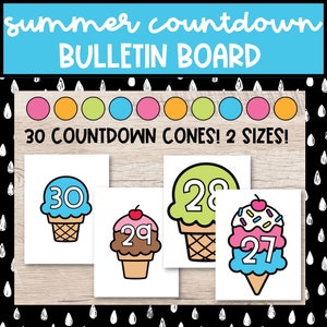 Countdown to Summer Bulletin Board Kit for Teachers and Classroom Decor ...
