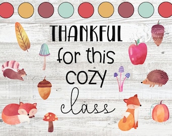 Boho Thanksgiving Bulletin Board for Elementary Classroom - Etsy