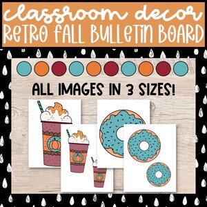 Retro Fall Bulletin Board and September October Door Decor, Pumpkin ...