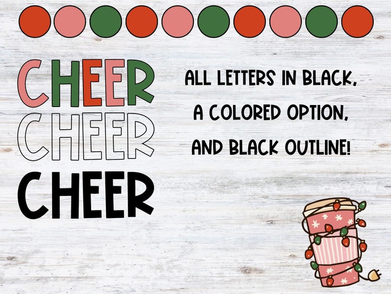 Cup of Cheer Christmas Bulletin Board and Door Decor, Coffee Bulletin ...