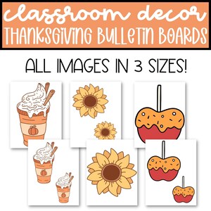DIY Retro Thanksgiving Bulletin Board Bundle, November Bulletin Board ...