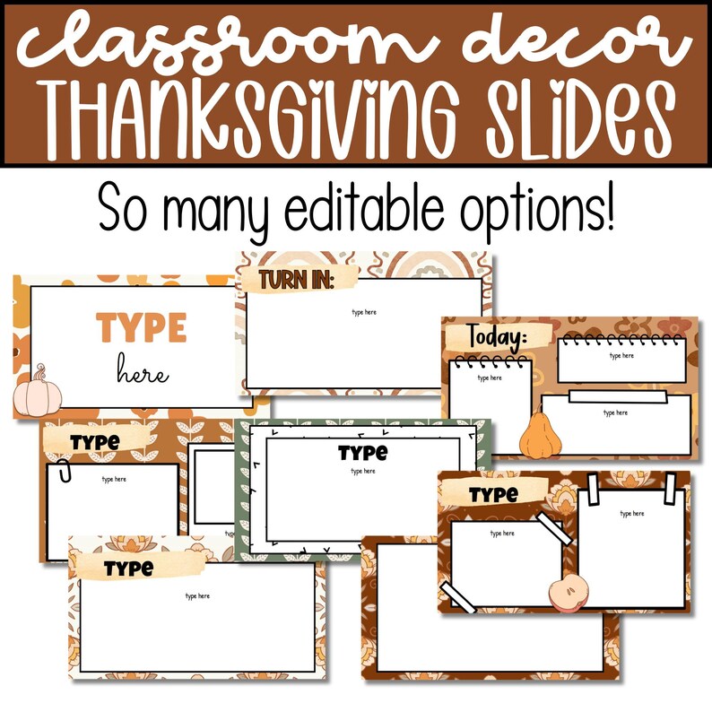 Thanksgiving Classroom Slides, Daily Templates for Google Slides ...