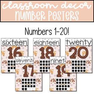 Number Posters for Classroom, DIY Classroom Posters, Western Cowgirl ...