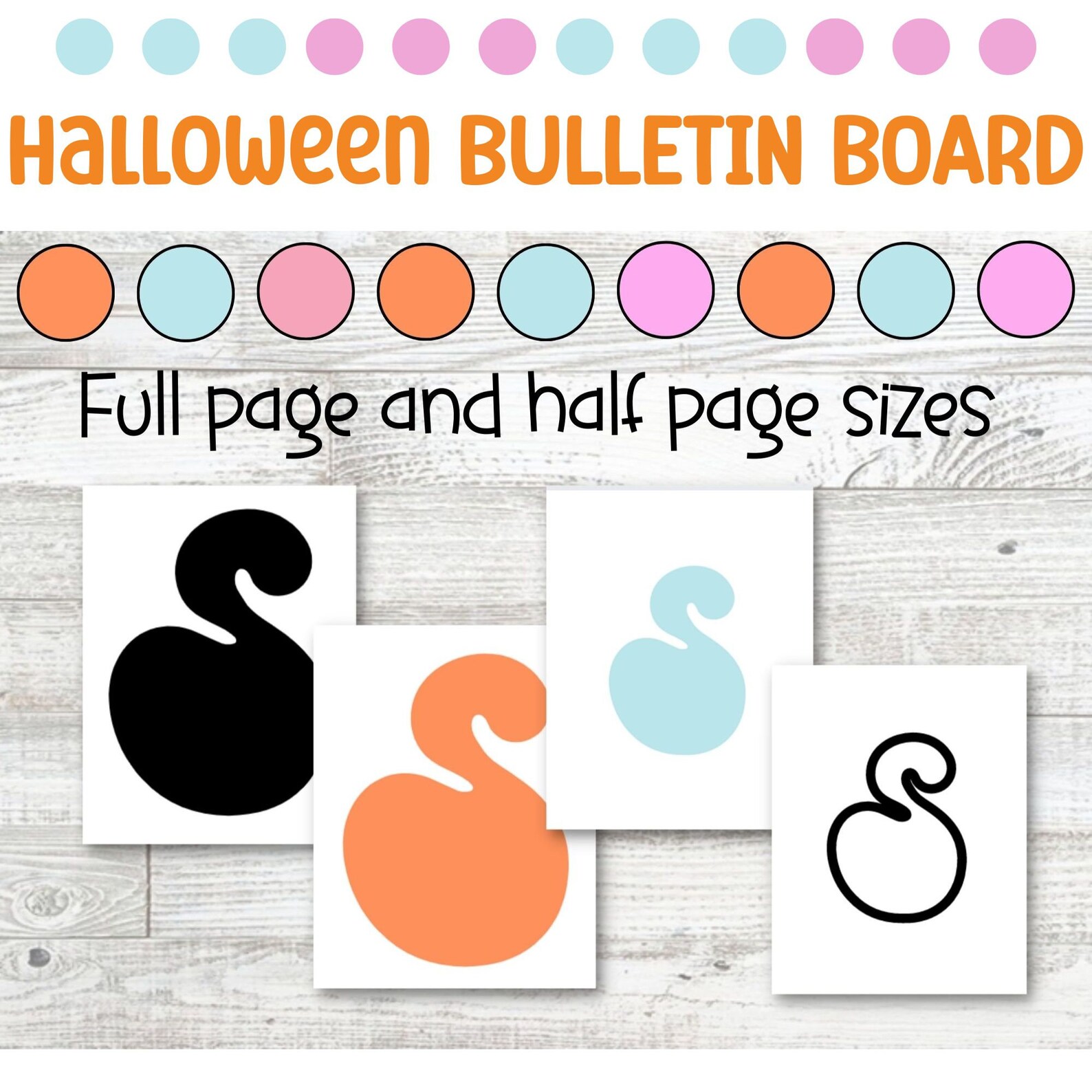 Retro Halloween Bulletin Board Printable Classroom Bulletin - Etsy