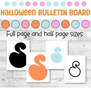 Retro Halloween Bulletin Board, Printable Classroom Bulletin Board ...