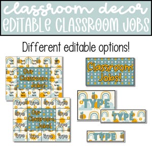 Editable Honeybee Classroom Jobs Chart, Bee Decor Theme (digital ...