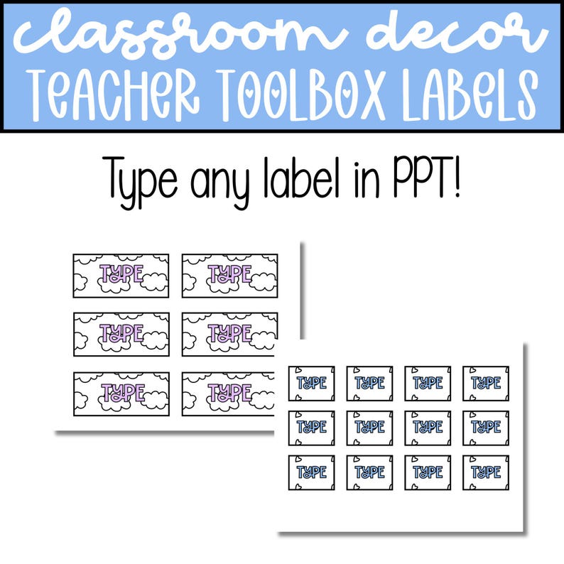 Editable Pastel Teacher Toolbox Labels, Classroom Decor (digital ...