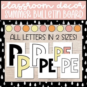 Retro Summer Bulletin Board Kit, Bright and Peachy, May and June Door ...