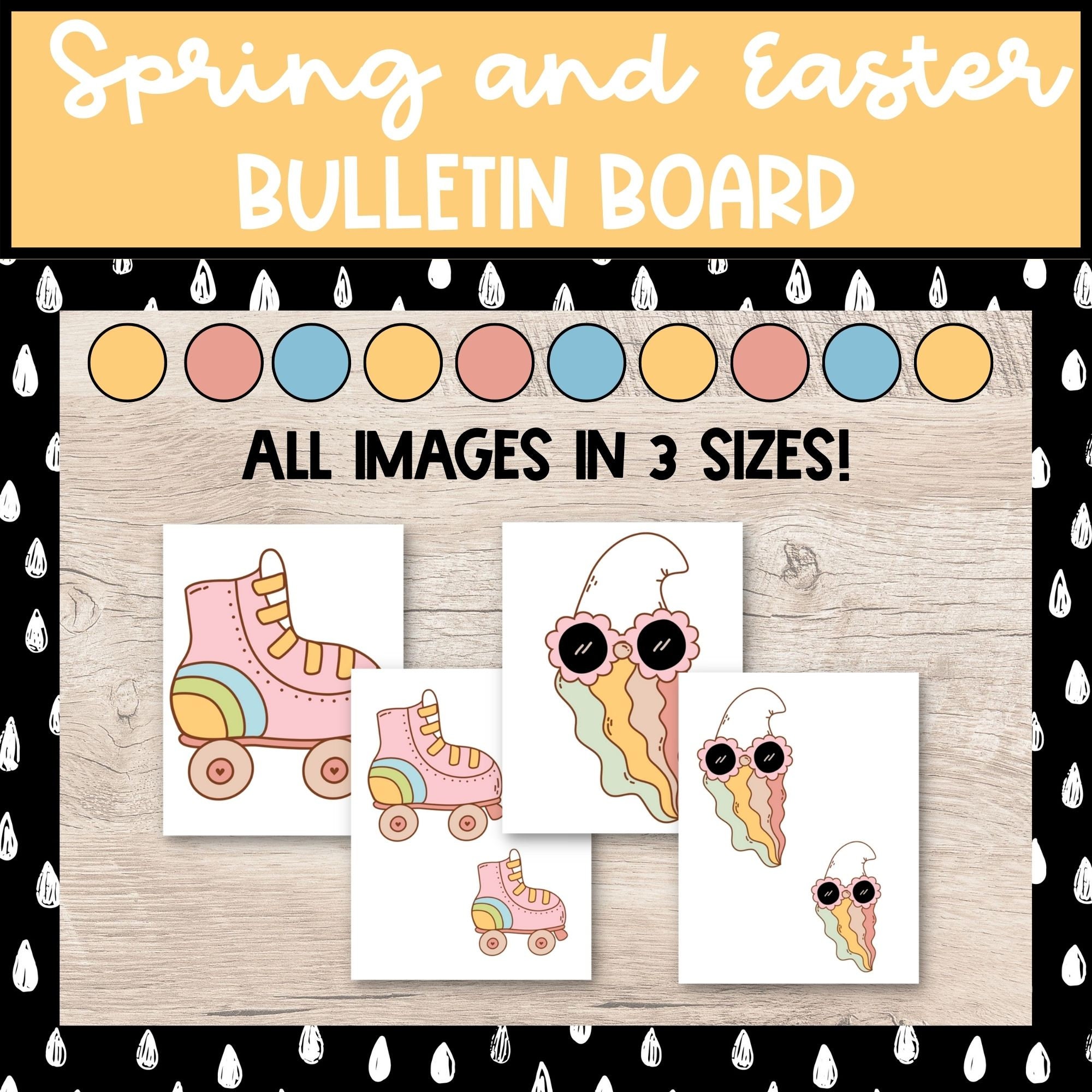 Retro Spring and Easter Bulletin Board Kit With Jelly Bean - Etsy