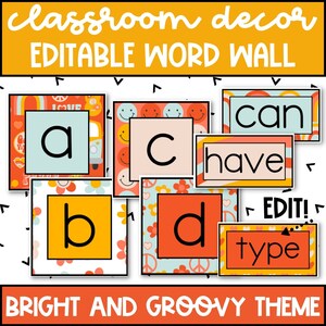 Retro Groovy Classroom Decor Bundle, Back to School Classroom Decor ...
