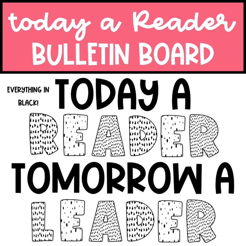 Reading Bulletin Board for Classroom Library Today a Reader - Etsy