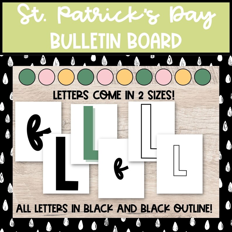 Feeling Lucky Retro and Groovy St. Patrick's Day Bulletin - Etsy