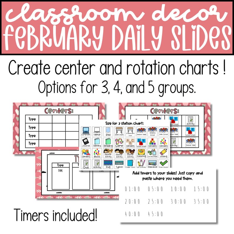 Valentine's Day Daily Slides for Classroom, Editable Google and ...