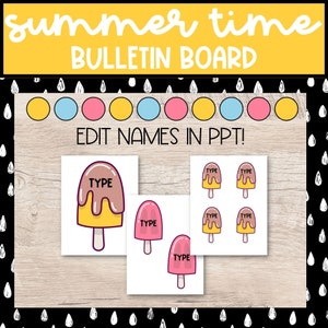 Retro Summer Beach Bulletin Board Kit, Beach April and May Door Decor ...