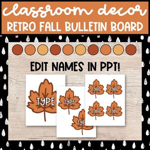 Retro Fall Bulletin Board, DIY Classroom Bulletin Board Door Decor ...