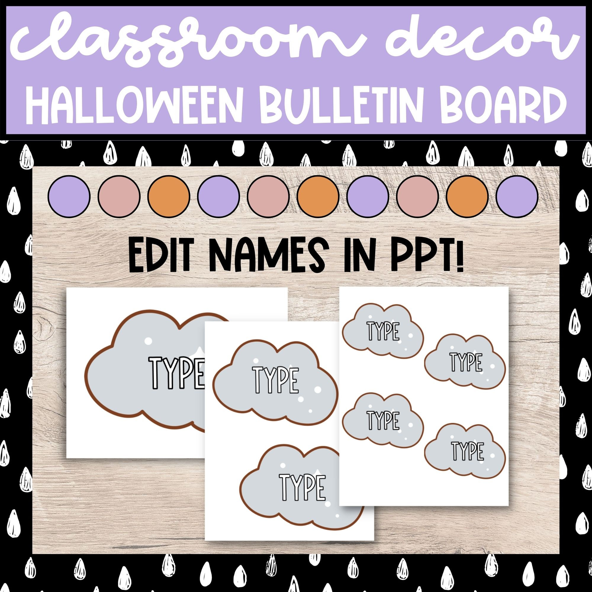 Halloween Retro Bulletin Board Printable Bulletin Board Kit - Etsy