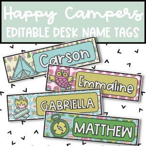 Camping Classroom Decor Bundle, Back to School Classroom Decor, Camp ...
