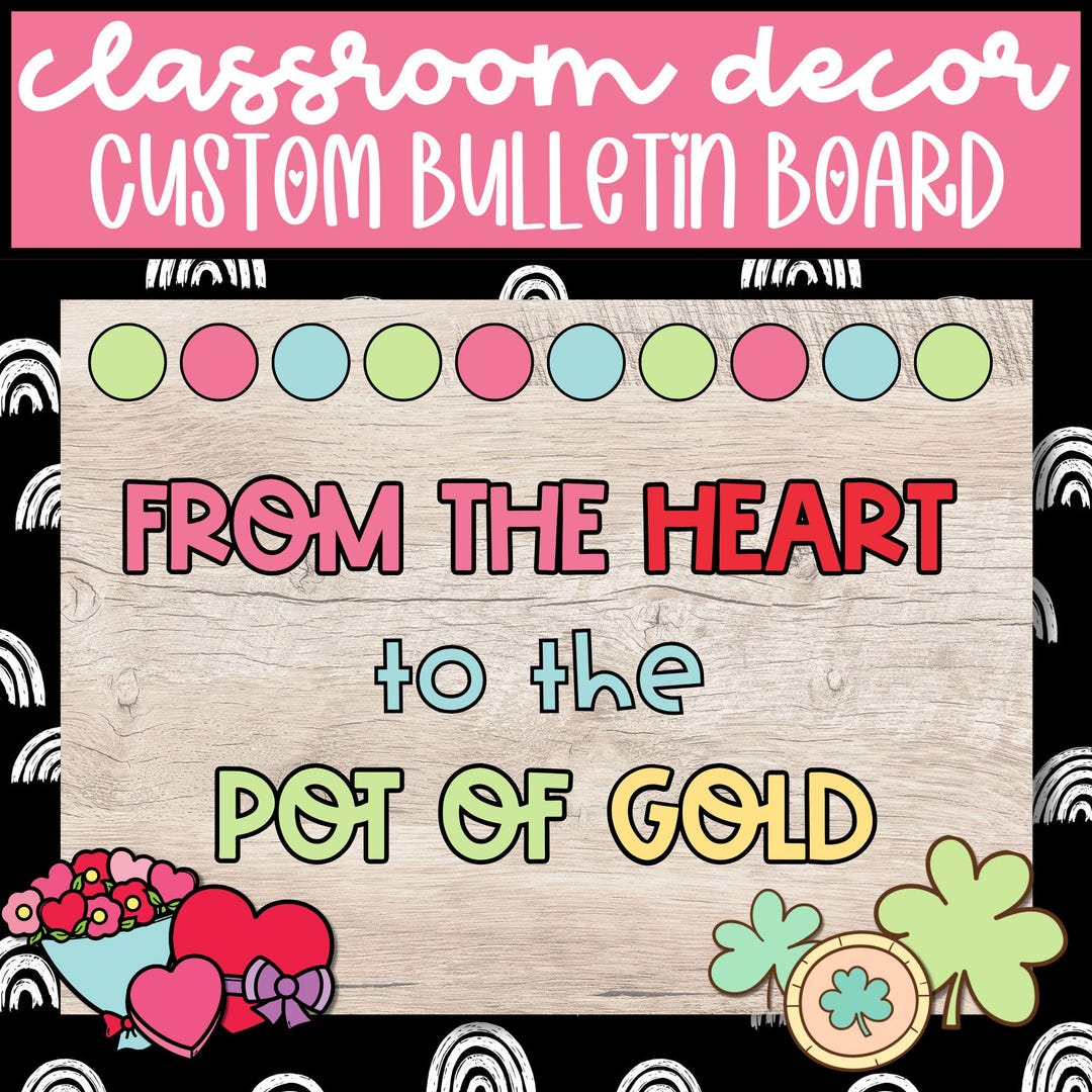 Custom February March Bulletin Board, Printable and DIY - Etsy