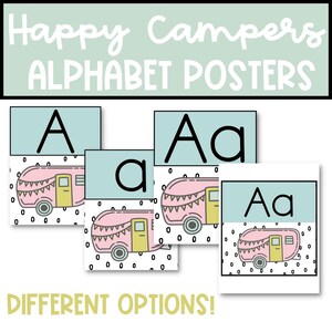 Camp Themed Alphabet Posters for Elementary Classroom Decor, Camp ...