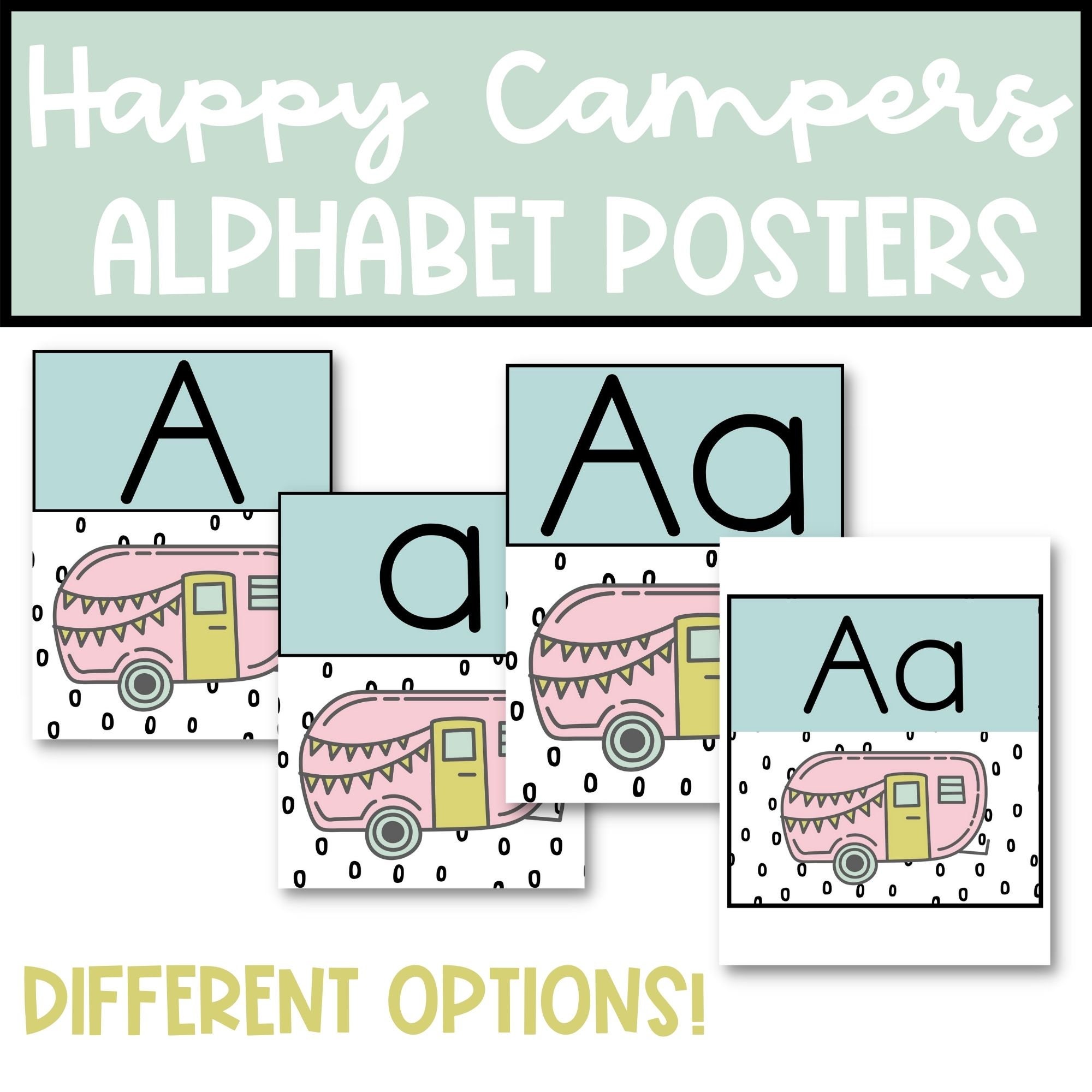 Camp Themed Alphabet Posters for Elementary Classroom Decor, Camp ...