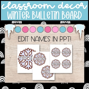 Retro Winter Bulletin Board for January Door Decor, Winter Classroom ...