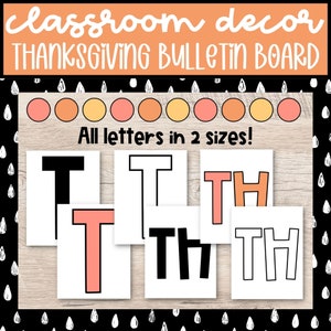 DIY Retro Thanksgiving Bulletin Board, November Bulletin Board Kit ...
