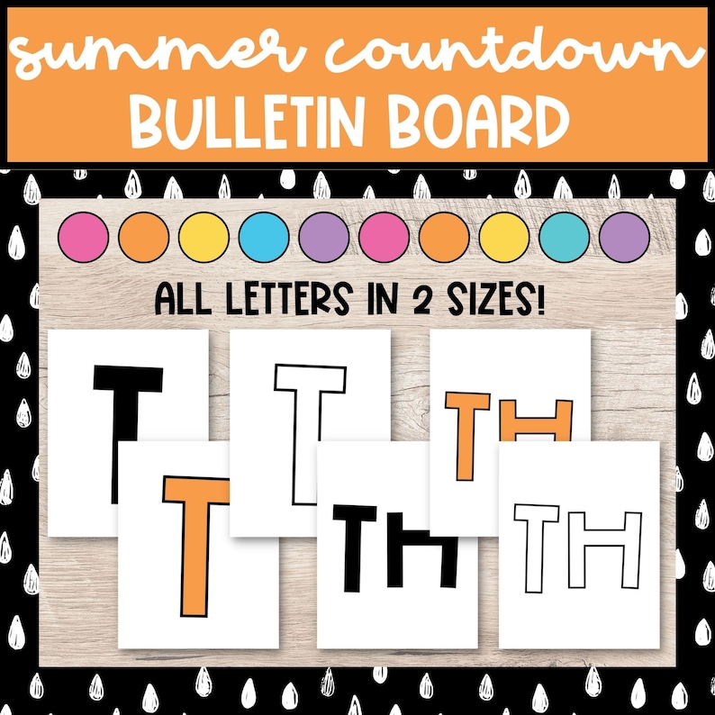 Countdown to Summer Bulletin Board Kit for Teachers and Classroom Decor ...