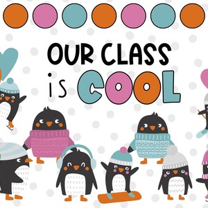 Penguin Winter Bulletin Board for Classroom, or Winter Door Decor ...