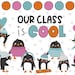 Penguin Winter Bulletin Board for Classroom, or Winter Door Decor ...