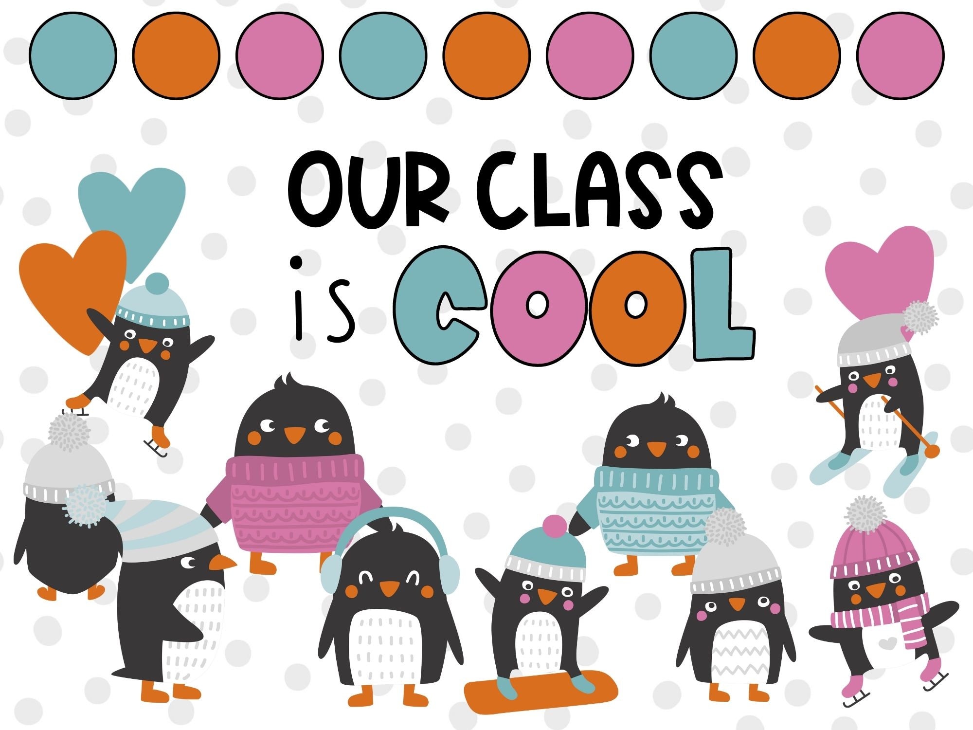 Penguin Winter Bulletin Board for Classroom or Winter Door - Etsy