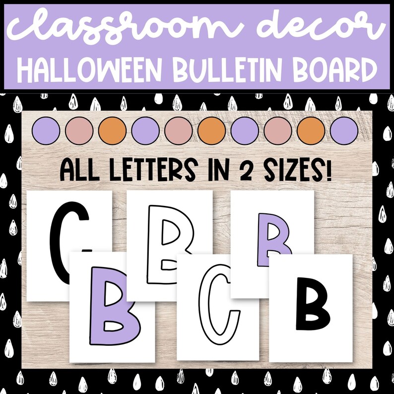 Halloween Retro Bulletin Board Printable Bulletin Board Kit - Etsy