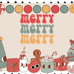 Retro Christmas Bulletin Board for Classroom, Hallway, or Winter Door ...