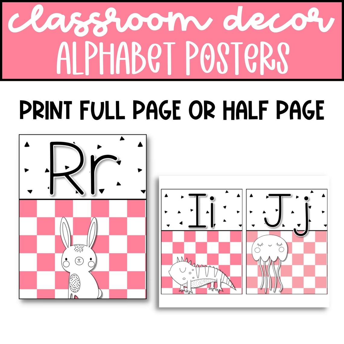Alphabet Posters for Classroom DIY Classroom Decor Retro - Etsy