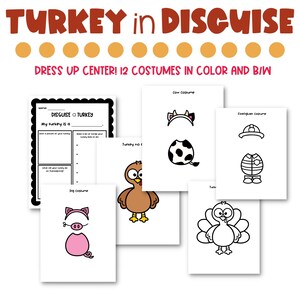 Thanksgiving Writing Activity for Kids, Turkey in Disguise Writing ...