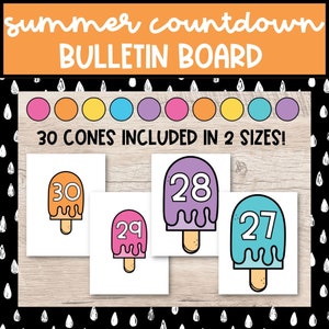 Countdown to Summer Bulletin Board Kit for Teachers and Classroom Decor ...