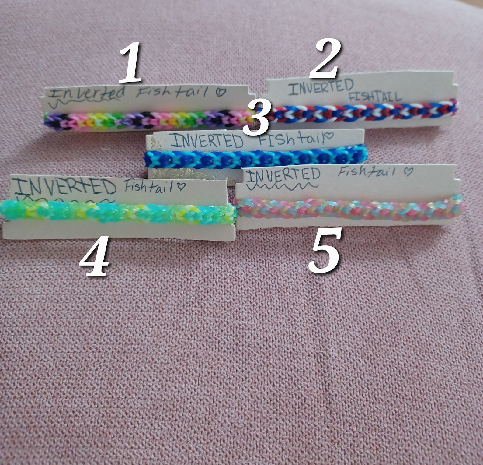 Rainbow Loom Inverted Fishtail Bracelet - Etsy