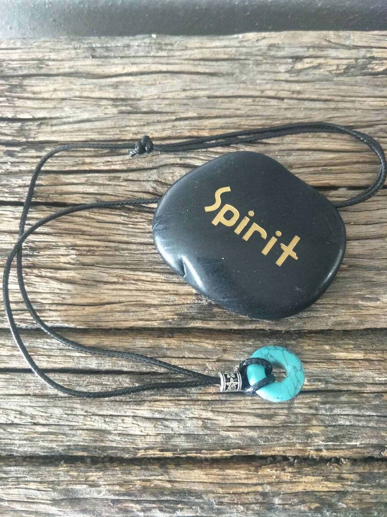 Circle Donut Necklace, Healing Crystal's Torquoise Disc Pendant ...