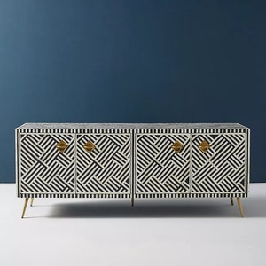 Optical Inlay Media Console - Etsy