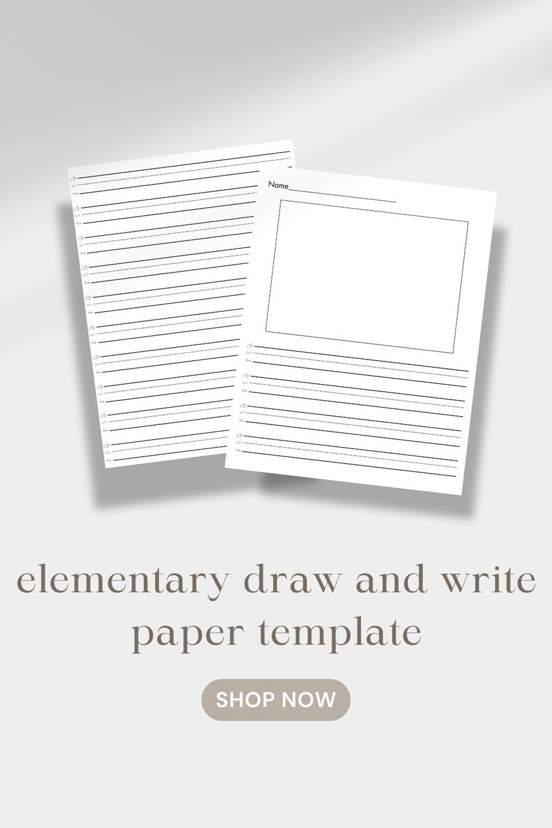 Elementary K-2 Draw and Write Paper Template - Etsy