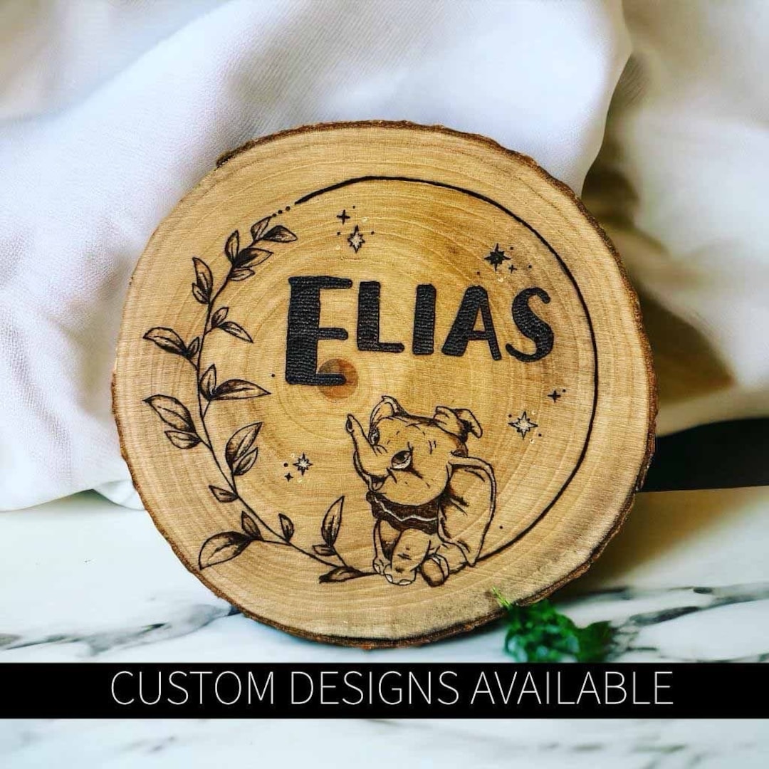 Handmade Wood Burnt Children’s Name Plaque: Custom Designs Available ...