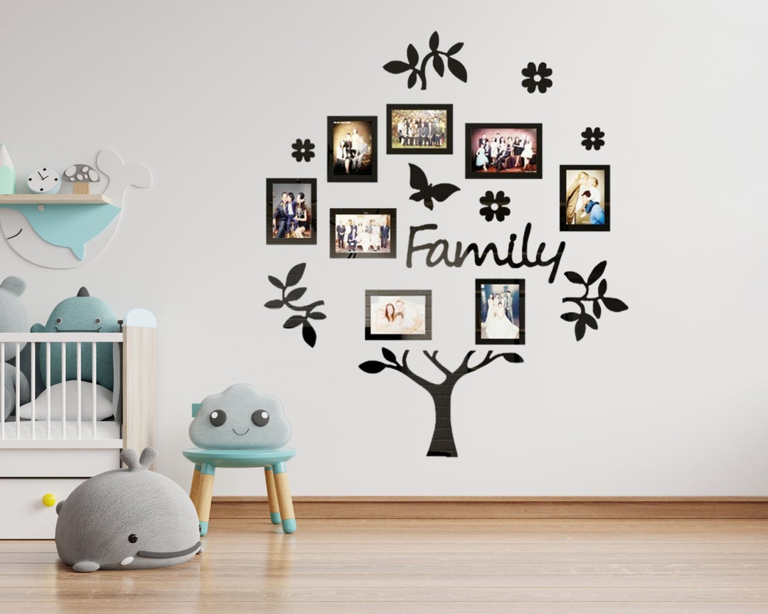 Large Family Tree With Photo Frames, Wall Decorations for Living Room ...