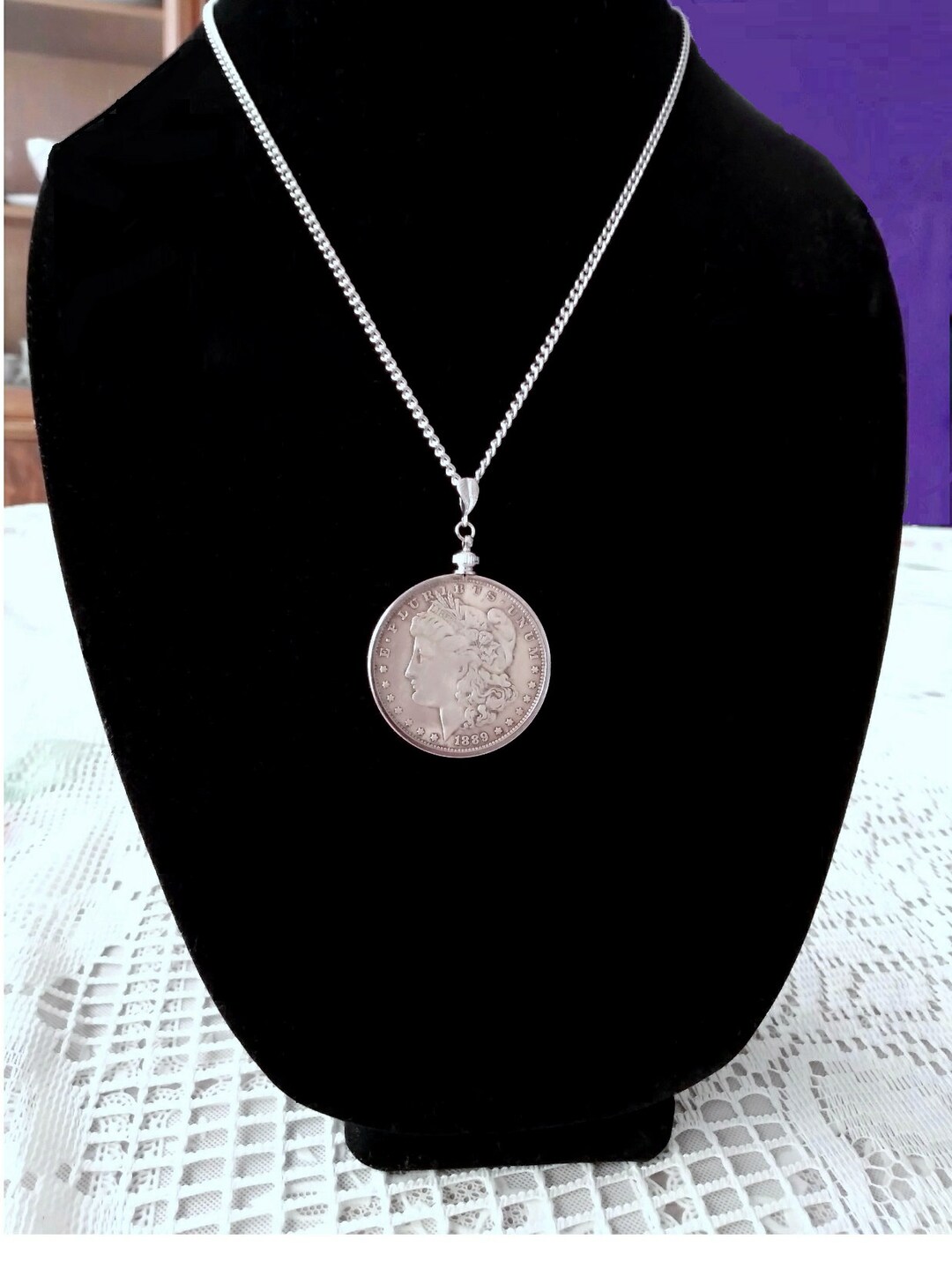 Morgan Silver Dollar 1889 CC Silver Dollar REPRODUCTION, Decorative ...